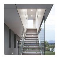 China Household individual indoor small straight stairs u shaped wood staircase for sale