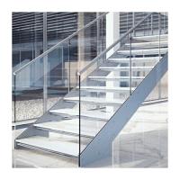 China Household individual indoor small straight stairs u shaped wood staircase for sale