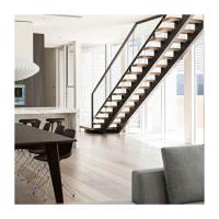 China Wholesale agent l shape straight prefabricated stair white wood box tread staircase for sale