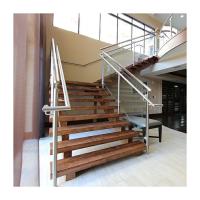 China Wholesale agent l shape straight prefabricated stair white wood box tread staircase for sale