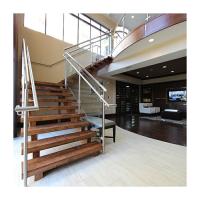 China Wholesale agent country style straight stair tinted wooden step staircase for sale