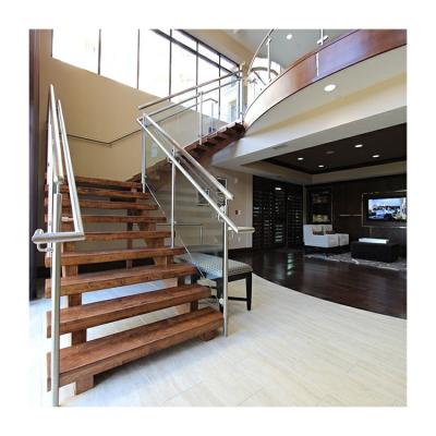 China Wholesale agent country style straight stair tinted wooden step staircase for sale