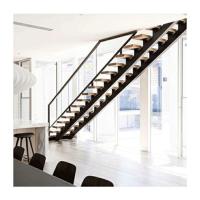 China Wholesale agent country style straight stair tinted wooden step staircase for sale