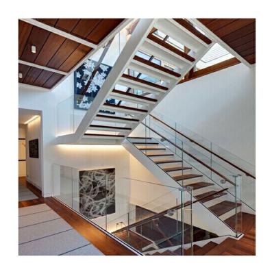 China Factory direct ltaly project of straight stair price of wood staircase for sale