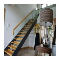 China Factory direct ltaly project of straight stair price of wood staircase for sale