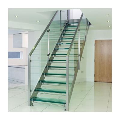 China Prefabricated stairs design steel structure glass stair precast straight stairway for sale
