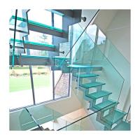 China Prefabricated stairs design steel structure glass stair precast straight stairway for sale