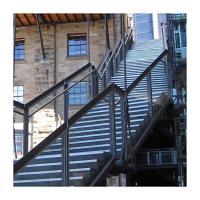 China Prefabricated stairs design steel structure glass stair precast straight stairway for sale