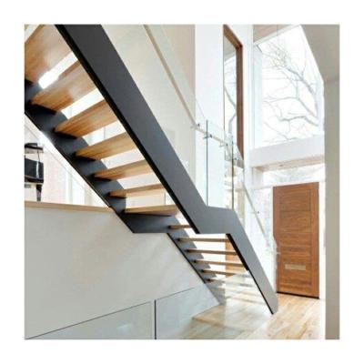 China Modern l stairs with landing wooden treads stair for sale