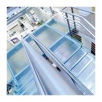 China Office staircase tempered glass stairs price prefab straight staircase for sale