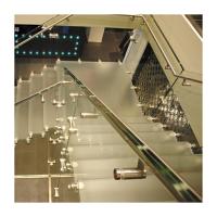 China Office staircase tempered glass stairs price prefab straight staircase for sale