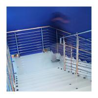 China Building stairs calculator modern glass staircase design straight steel stairway for sale