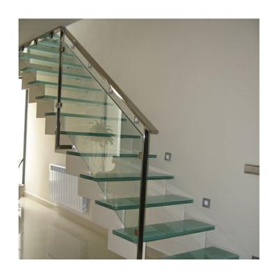 China Staircase designs steel glass stairway contemporary steel straight staircase for sale