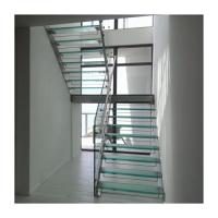 China Indoor stairs type stair railings glass acrylic crystal straight staircase for sale
