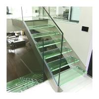 China Indoor stairs type stair railings glass acrylic crystal straight staircase for sale