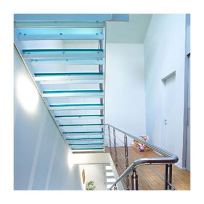 China Modern steel staircase price glass stair price straight mild steel staircase for sale