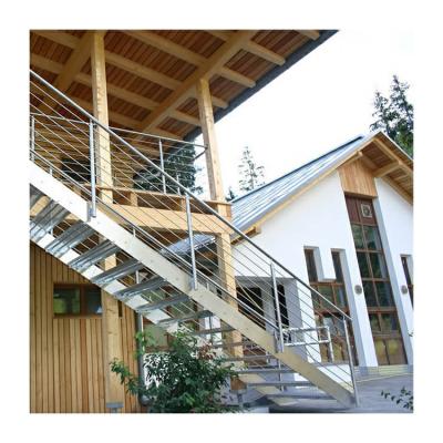 China Economic staircase stair glass railing internal straight staircase for sale