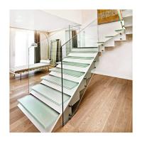 China Classic staircase glass stairs grill design exterior straight staircase for sale