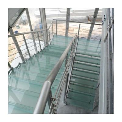 China Cheap staircase tempered glass rails stairs design residentail straight staircase for sale