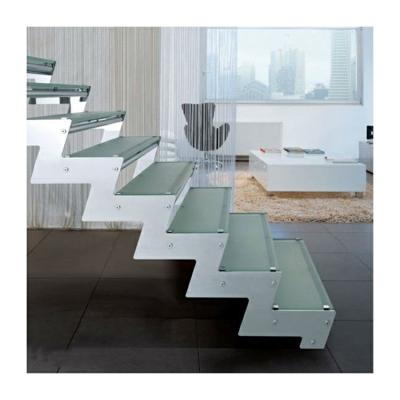 China Used staircase high quality glass stair single beam straight stairway for sale