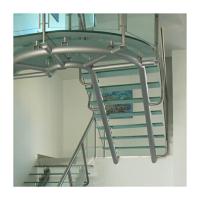 China Used staircase high quality glass stair single beam straight stairway for sale
