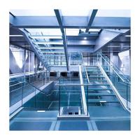 China Decorate staircase laminated glass glass stairs exellent packing straight staircase for sale