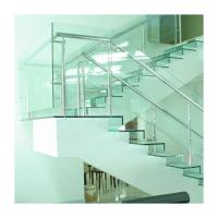China Outdoor staircase designs stainless steel railing glass stair customized indoor straight staircase for sale