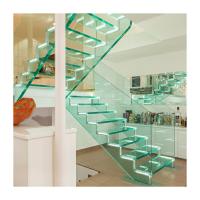 China Carbon steel staircase interior glass stair railing buy straight staircase for sale