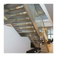 China China made staircase glass stair tread railings for straight staircase for sale