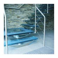 China China made staircase glass stair tread railings for straight staircase for sale