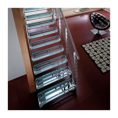 China Cheap staircases villar tempered glass stairs narrow straight staircase for sale