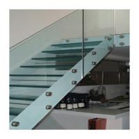 China Cheap staircases villar tempered glass stairs narrow straight staircase for sale