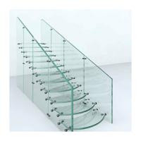 China Indoor staircase suppliers duplex house glass stairs fantastic straight staircase for sale