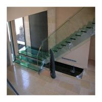 China Good quality staircase glass stairs price straight glass tread staircase for sale