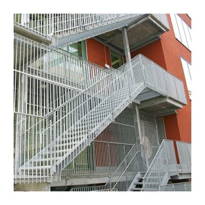 China Safeguard stair prefabricated steel steel straight staircase for sale