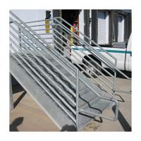 China Outdoor stair carbon steel straight wrought iron arc staircase for sale