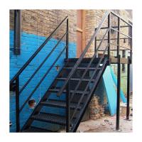 China Outdoor stairs stainless steel straight metal winding staircase for sale