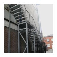 China Classic retro trend stairs mild steel modern modern steel staircase for sale