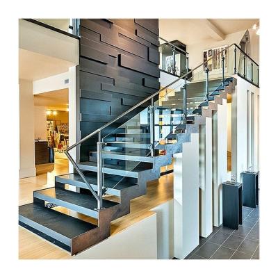 China Practical stairs steel beams cast iron straight staircase for sale