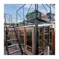 China Hot sale stair modern steel glass iron rod staircase for sale