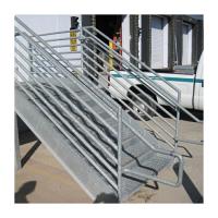China Low cost stair steel mono glass metal straight staircase for sale