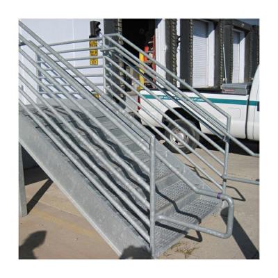 China Low cost stair steel mono glass metal straight staircase for sale
