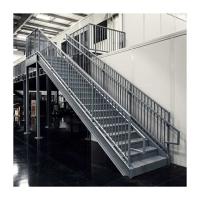 China Low cost stair steel mono glass metal straight staircase for sale
