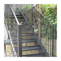 China Antique design style stairs industrial cable railing steel steel spines staircase for sale