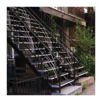 China Antique design style stairs industrial cable railing steel steel spines staircase for sale