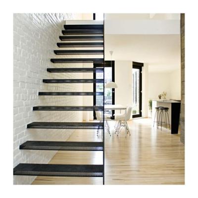 China Black granite stair steel modular metal staircase for sale