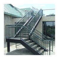 China Double cantilevered stairs indoor stainless steel u shape steel staircase for sale