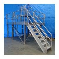 China Double cantilevered stairs indoor stainless steel u shape steel staircase for sale