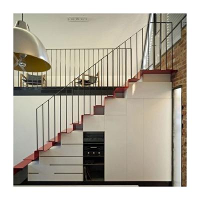 China Classic stairs stainless steel rod straight iron staircase for sale