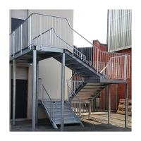 China Ss stringer stairs cable handrail steel good price iron straight staircase for sale